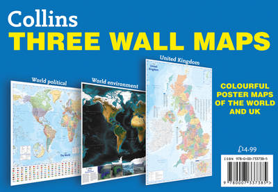 Collins Three Wall Maps by Collins Maps | Waterstones