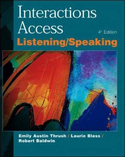 Interactions Access Program Listening Speaking Skills Book by Thrush ...