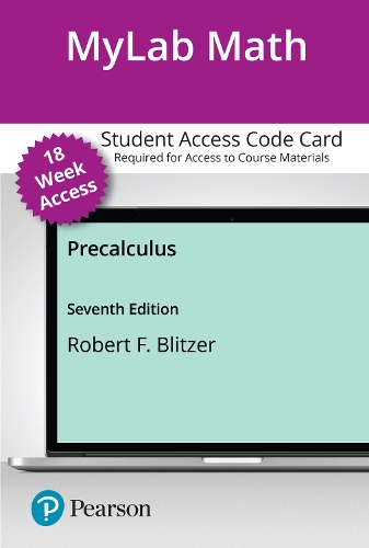 Mylab Math With Pearson Etext Access Code For Precalculus By Robert