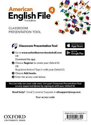 American English File: Level 4: Classroom Presentation Tool Access Card ...