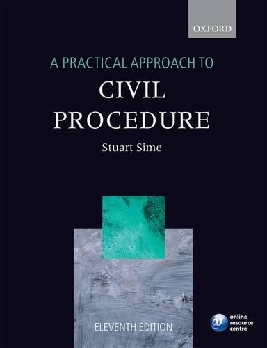 A Practical Approach to Civil Procedure by Prof. Stuart Sime | Waterstones