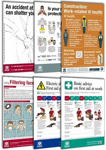 Construction site worker safety poster pack by Great Britain: Health ...