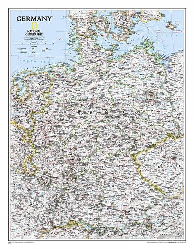 Germany Classic Map [Tubed] by Nat Geo Maps | Waterstones