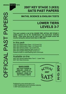 2007 Key Stage 3 (KS3) QCA SATS Past Papers Maths, Science & English ...