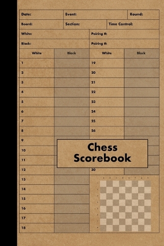 Chess Scorebook by Red Tiger Press | Waterstones