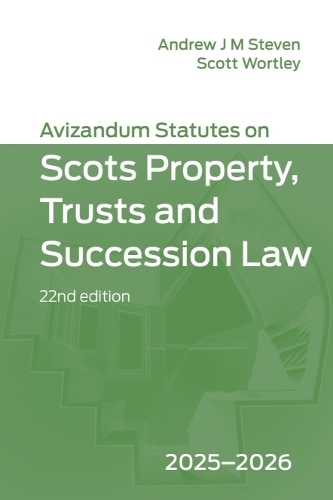 Avizandum Statutes on Scots Property, Trusts and Succession Law by ...
