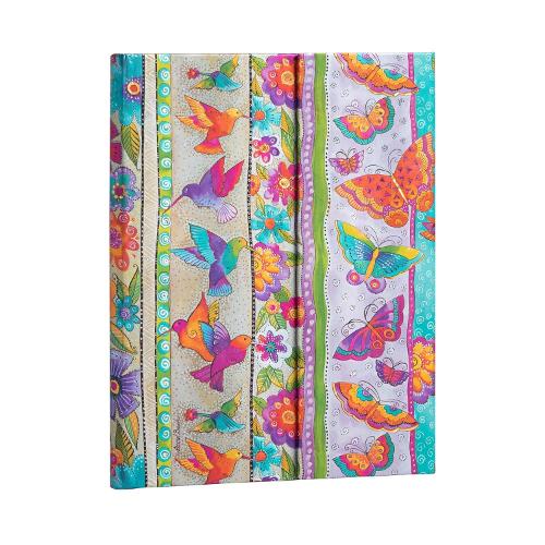 Hummingbirds & Flutterbyes Ultra Lined Hardcover Journal (Wrap Closure ...