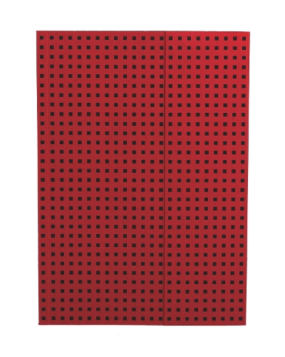 Red on Black (Quadro) A4 Unlined Notebook by PAPERBLANKS | Waterstones