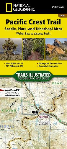 Pacific Crest Trail: Scodie, Piute, And Tehachapi Mountains Map [walker ...