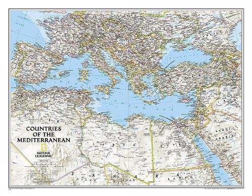 Countries of the Mediterranean Classic Map [Laminated] by Nat Geo Maps ...