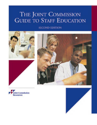 The Joint Commission Guide to Staff Education by Joint Commission ...