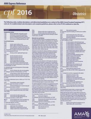 CPT 2016 Express Reference Cards: Multiple Specialities by American ...