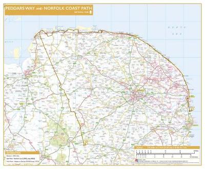 Peddars Way and Norfolk Coast Path National Trail Road Map | Waterstones