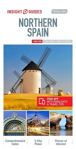 Insight Guides Travel Map of Northern Spain - Barcelona Map, Madrid Map ...