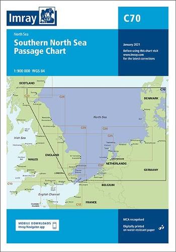 C70 Southern North Sea Passage Chart by Imray | Waterstones