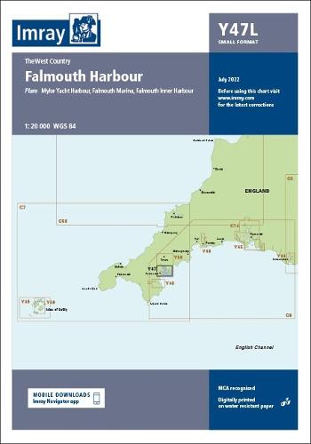 Laminated Y47 Falmouth Harbour (Small Format) by Imray Y Series ...