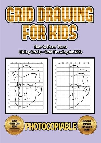 How to Draw Faces (Using Grids) - Grid Drawing for Kids by James ...