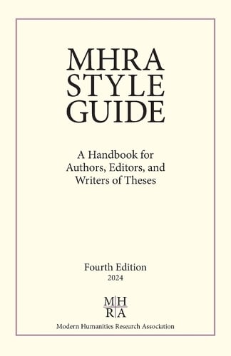 MHRA Style Guide by The Modern Humanities Research Associati | Waterstones