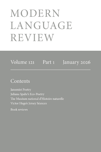 Modern Language Review (121.1) January 2026 by Duncan Wheeler | Waterstones
