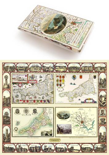 Cornwall 1611 – 1836 – Fold Up Map that features a collection of Four ...