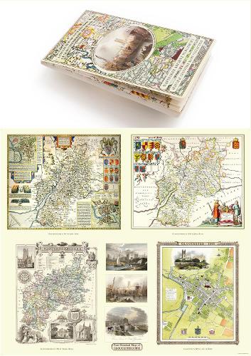Gloucestershire 1611 – 1836 – Fold Up Map that features a collection of ...