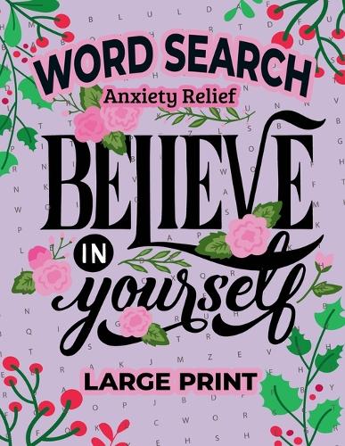 Anxiety Relief Word Search Puzzle For Adults and Seniors Large Print by ...