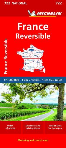 France - reversible - Michelin National Map 722 by Michelin | Waterstones