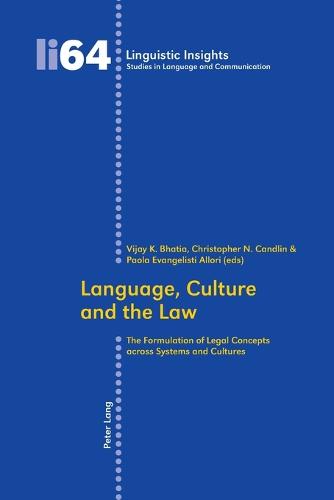 Language, Culture and the Law by Maurizio Gotti, Vijay K. Bhatia ...