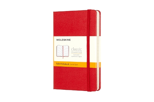 Moleskine Pocket Ruled Hardcover Notebook Red by Moleskine | Waterstones