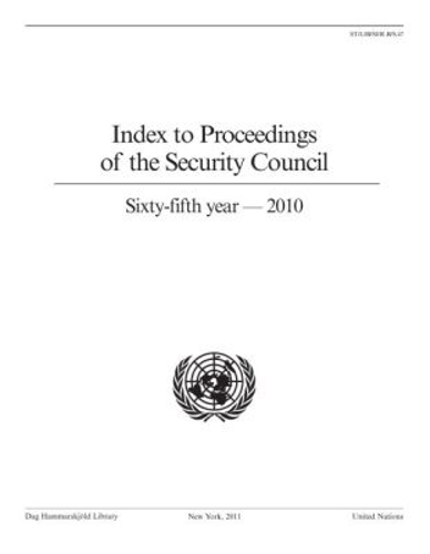 Index to Proceedings of the Security Council by United Nations ...