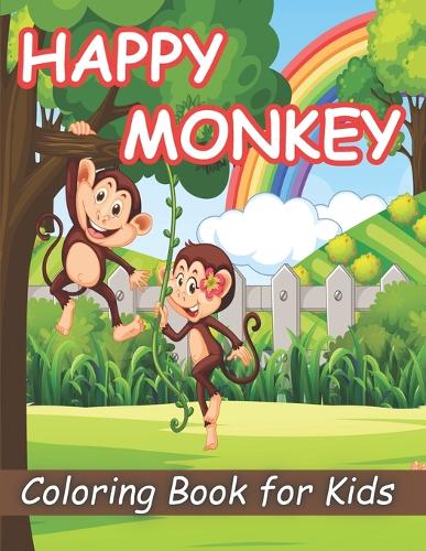 Happy Monkey Coloring Book For Kids by Abbu | Waterstones