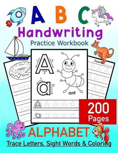 ABC Handwriting Practice Workbook - Alphabet Trace Letters, Sight Words ...
