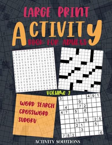 Large Print Activity book for Adults - Word search Crossword Sudoku ...