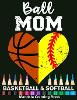 Ball Mom Softball And Basketball Mandala Coloring Book by Funny High ...
