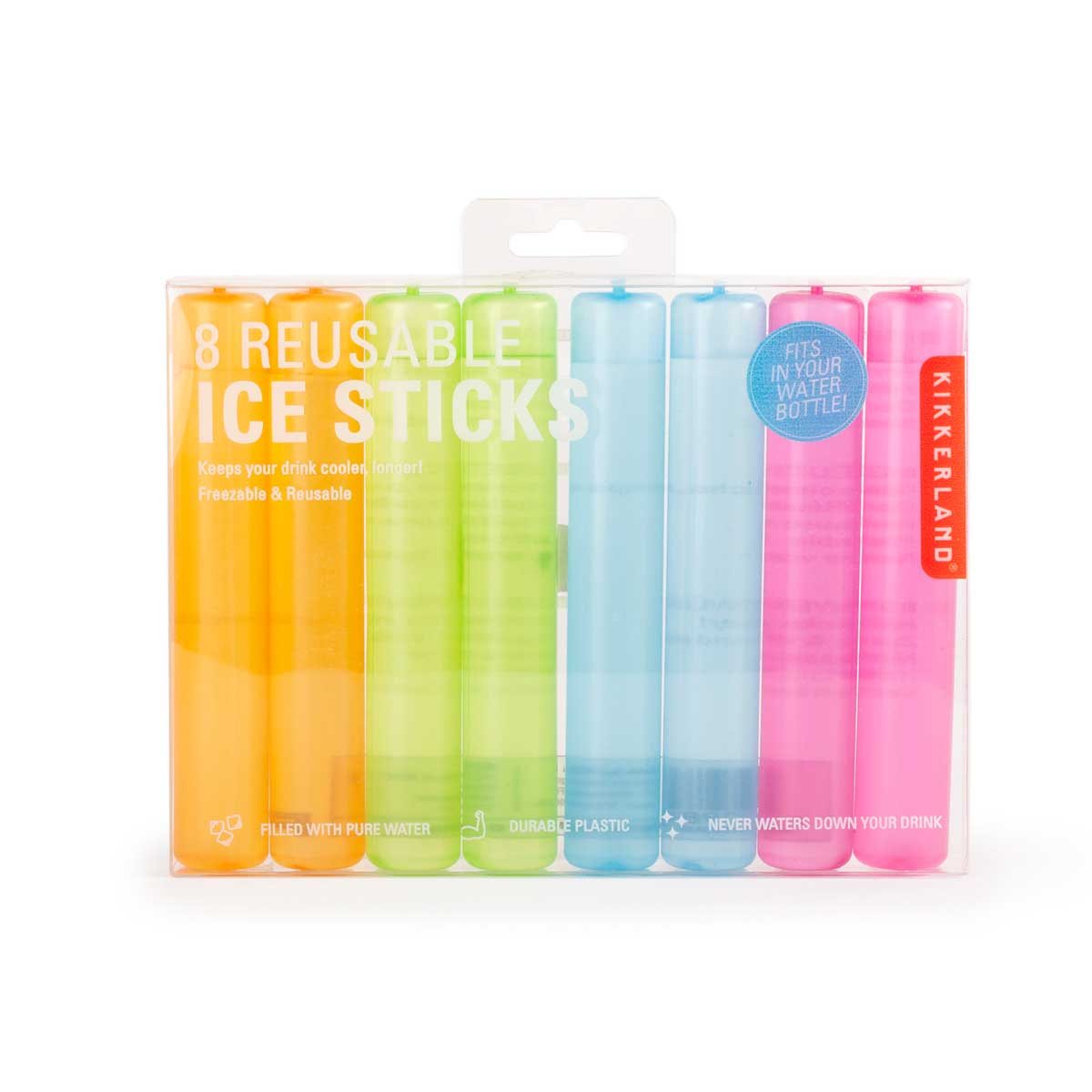 Set of 8 multi colour reusable ice sticks | Waterstones