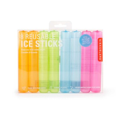 Set of 8 multi colour reusable ice sticks | Waterstones