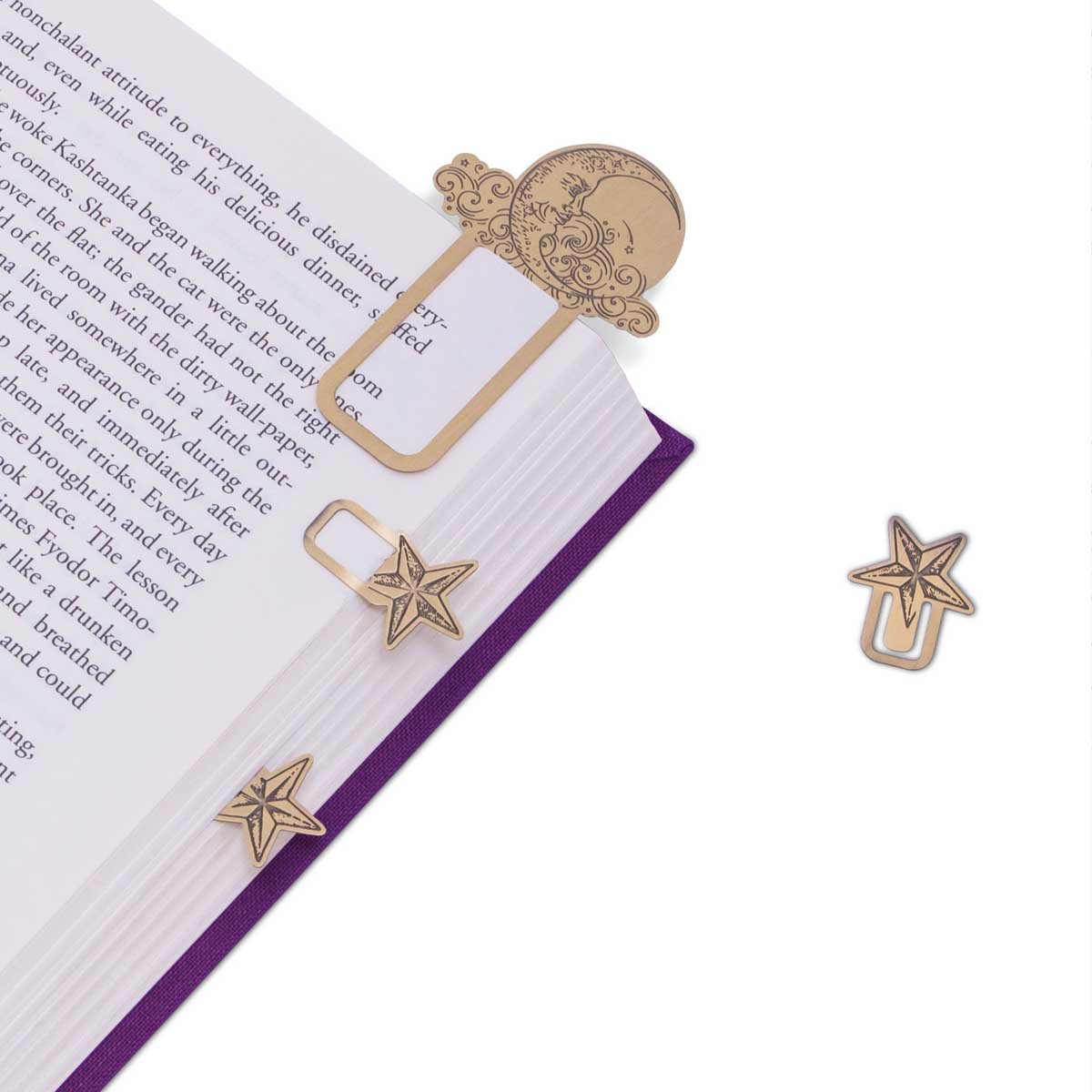 Book Minders Page Markers - Moon & Stars | Waterstones