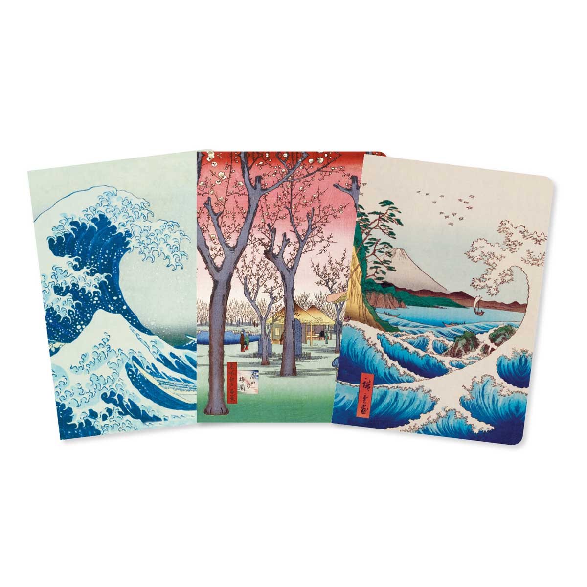 Japanese Woodblocks Set of 3 Mini Notebooks by Flame Tree Studio ...