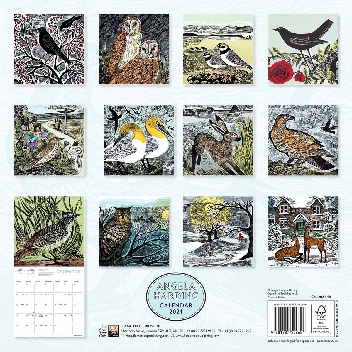 Angela Harding Wall Calendar 2021 (Art Calendar) by Flame Tree Studio ...