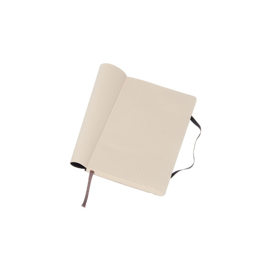 Black Dotted Soft Notebook L | Waterstones