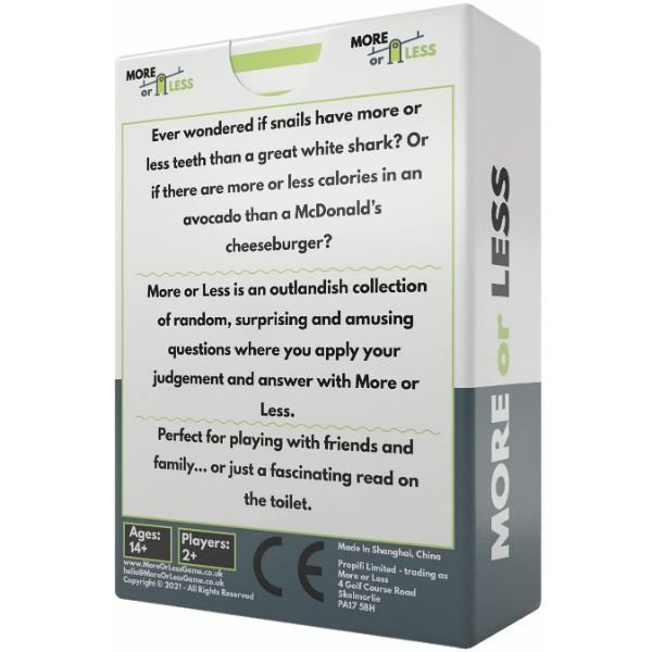 More Or Less Card Game | Waterstones