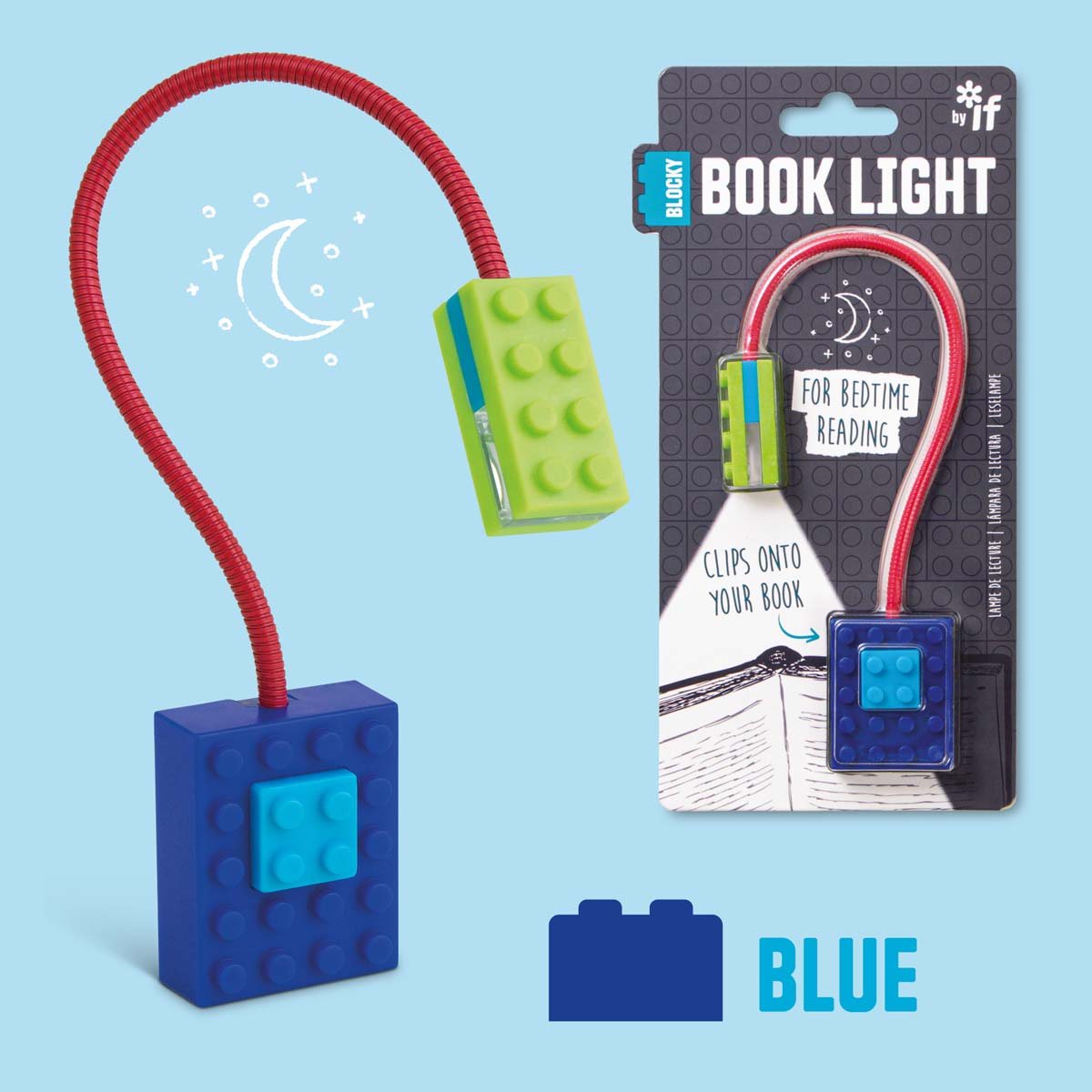 Blocky Book Light - Blue | Waterstones