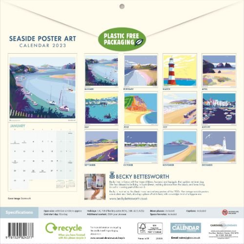 2023 Seaside Posters Wall Calender 2022 | Waterstones