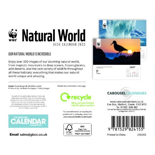 2023 Wwf Natural World Photo A Day Calendar | Waterstones