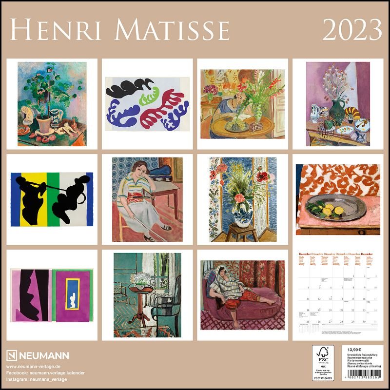 2023 Matisse Wall Calendar | Waterstones