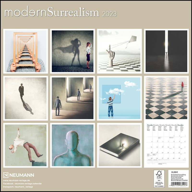 2023 Modern Surrealism Wall Calendar | Waterstones