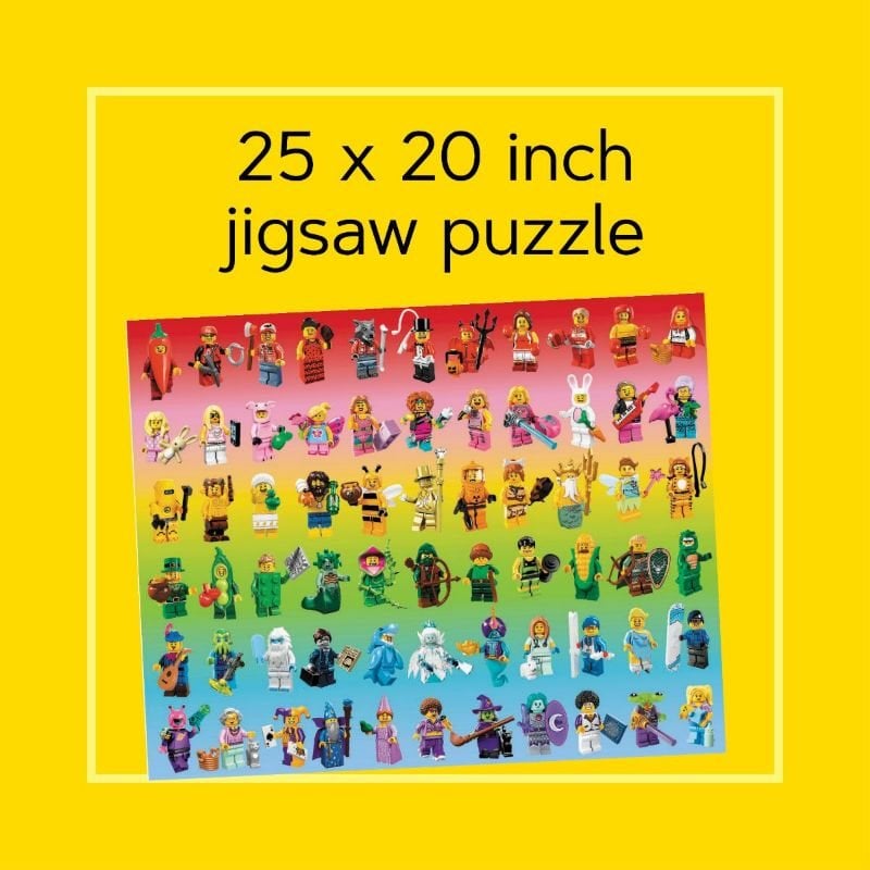 Lego Minifigure Rainbow 1000 Piece Jigsaw Puzzle by LEGO | Waterstones