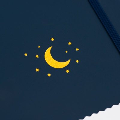 Moon and Stars A5 Lined Notebook - Midnight blue | Waterstones