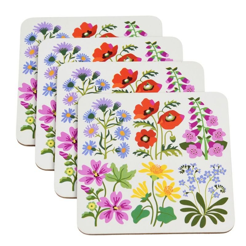 Wild Flowers Coasters (Set Of 4) | Waterstones