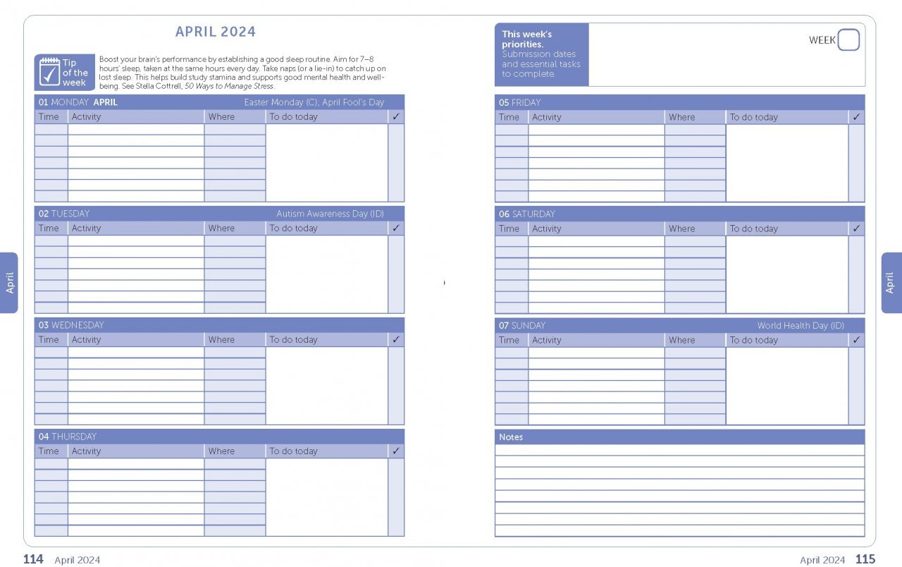The Bloomsbury Student Planner 2023-2024 by Stella Cottrell | Waterstones